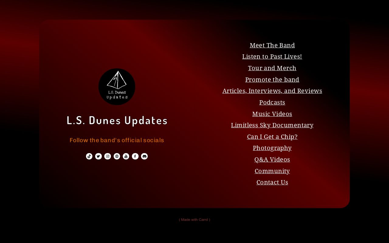 LS Dunes Updates